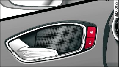 Central locking switch of the Audi A1