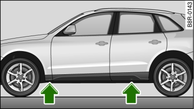 Raising the vehicle of the Audi Q5